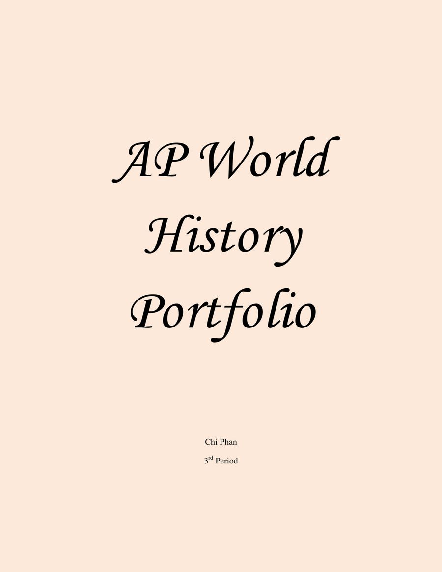AP World History Portfolio by Chi - Flipsnack
