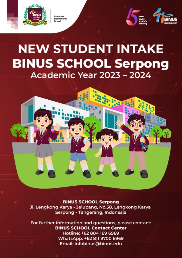 BINUS SCHOOL Serpong 2023/2024 Pricelist by BS Serpong - Flipsnack