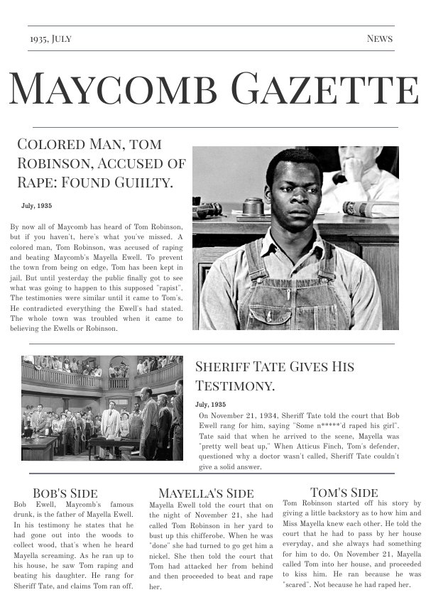 Maycomb Gazette Newspaper by sienna taitano - Flipsnack