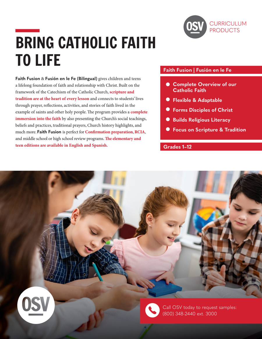 OSV Faith Fusion + Fusion en la Fe Curriculum for Parishes by Our ...