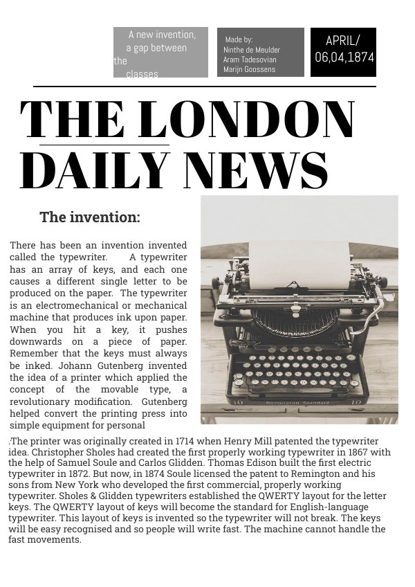 Newspaper assigment t2g group 5 by marijn redactielid - Flipsnack