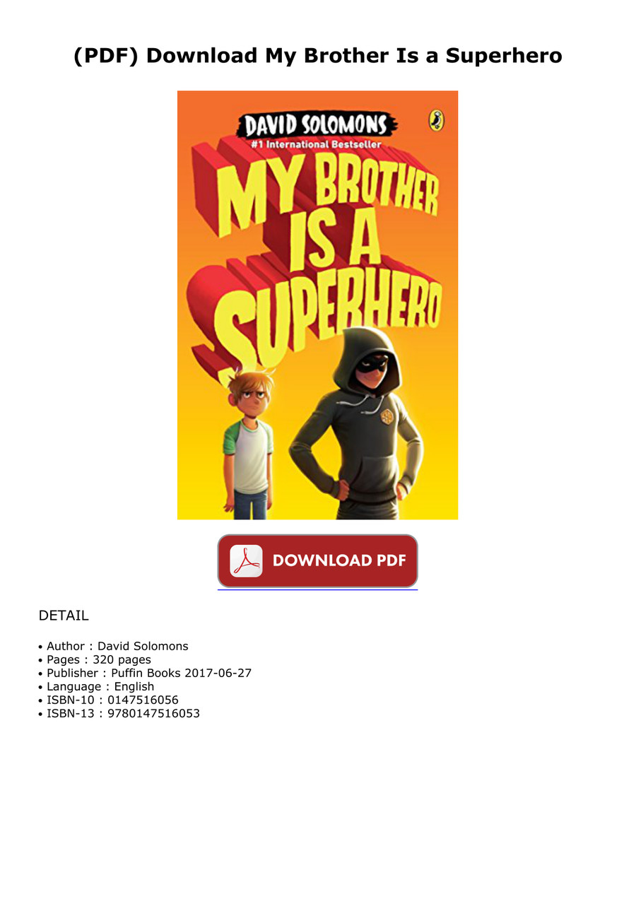 (PDF) Download My Brother Is a Superhero by aldersgruppen - Flipsnack