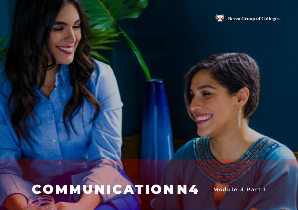 Communication N4 Module 3 Part 1 by E-Publishing