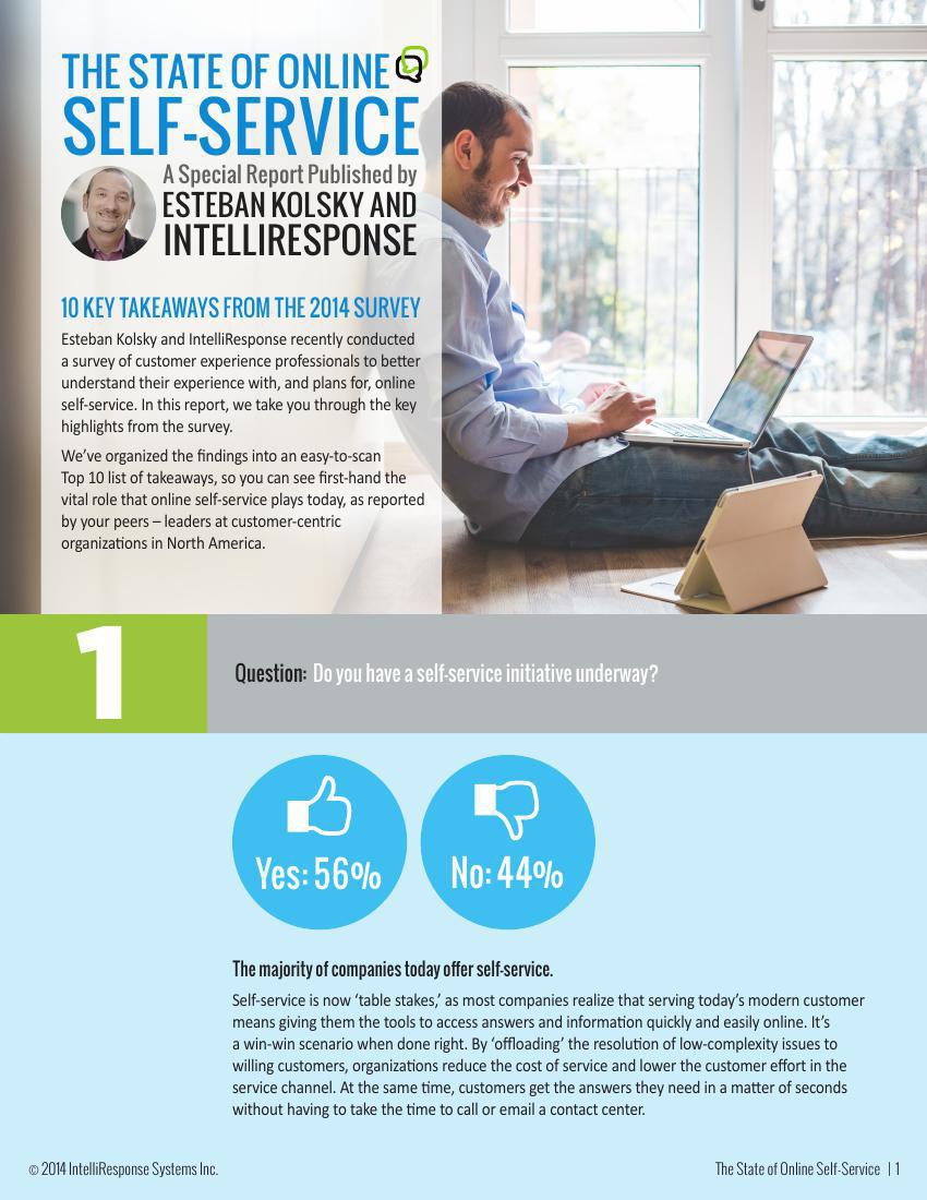 The State Of Online Self-Service by IntelliResponse - Flipsnack