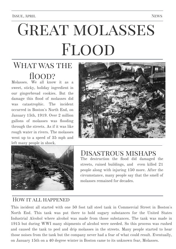 Great Molasses Flood by Eva DeJesus - Flipsnack