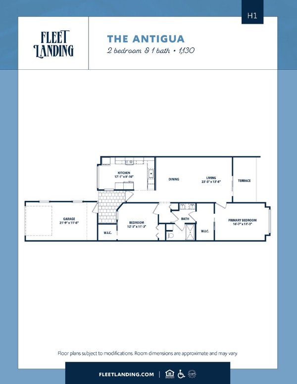 Independent Living Floor Plans - H1 by Fleet Landing - Flipsnack