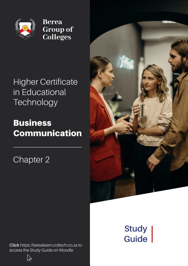 HC in Educational Technology: Business Communication Chapter 2 by E ...