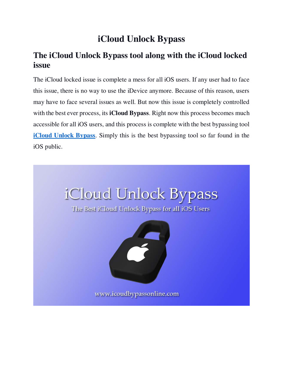 iCloud Unlock Bypass by icloud bypass tool - Flipsnack