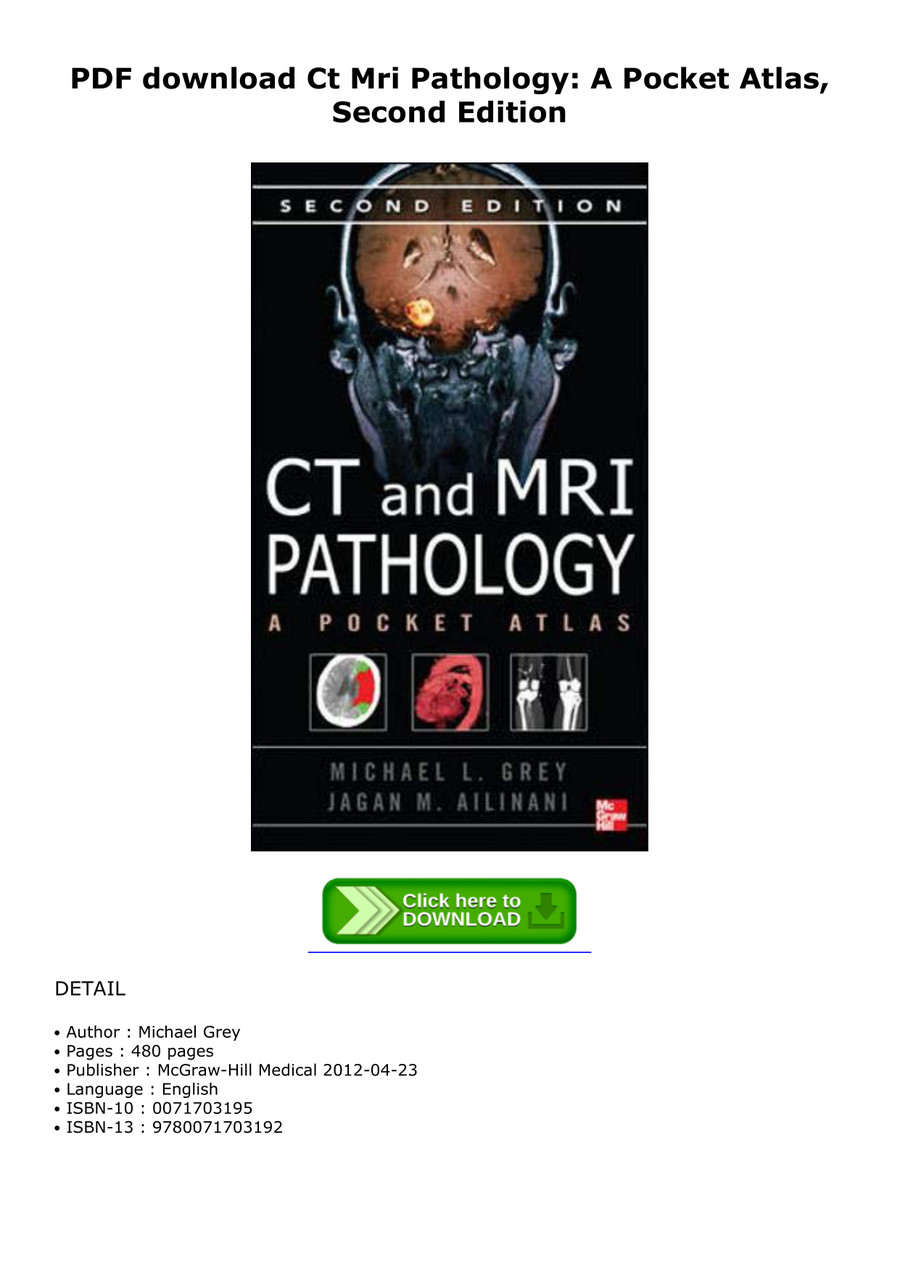 PDF download Ct Mri Pathology: A Pocket Atlas, Second Edit by adorai ...
