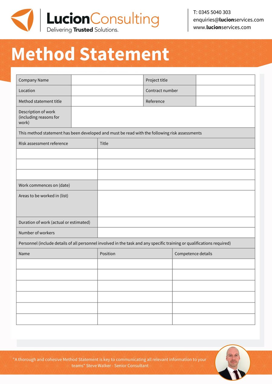 Lucion Method statement by Lucion Group - Flipsnack