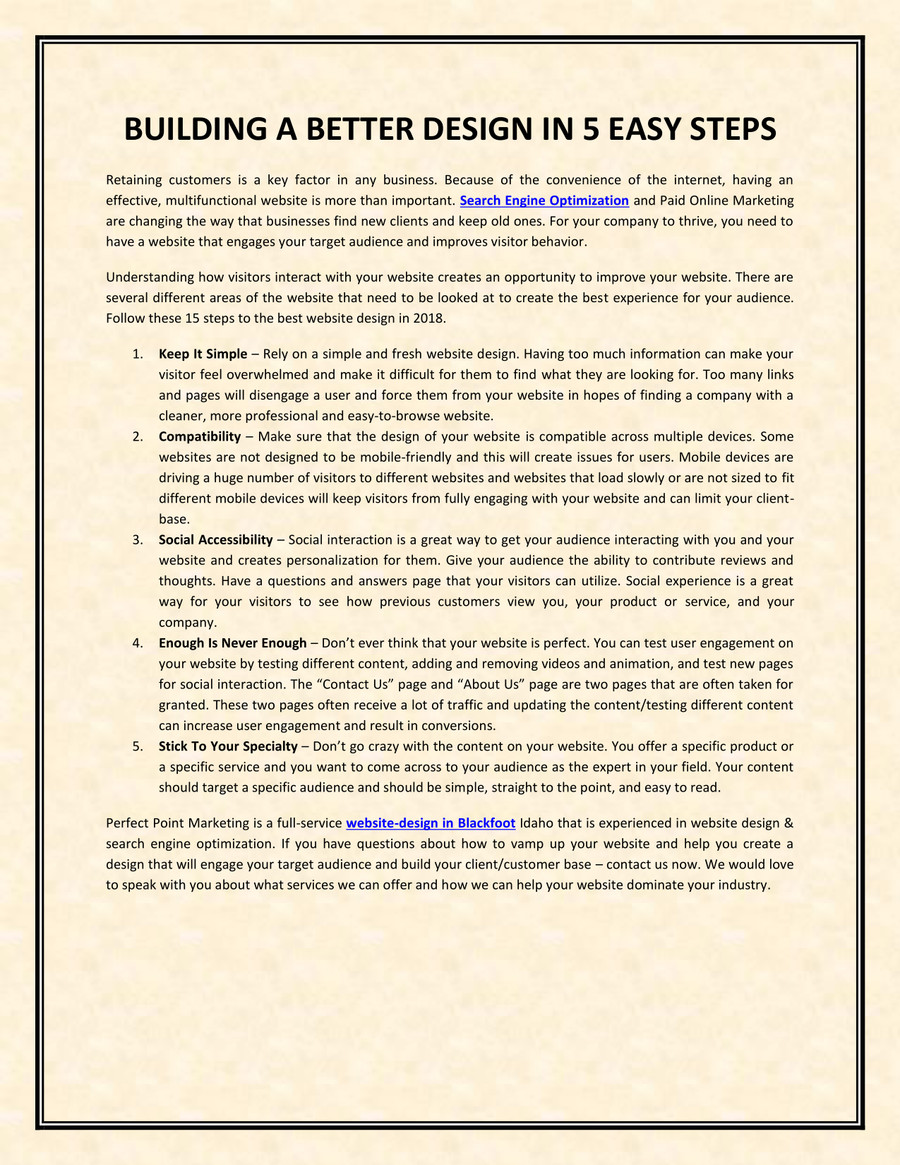 BUILDING A BETTER DESIGN IN 5 EASY STEPS-converted by Perfect Point ...