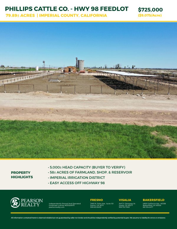 79.89 Ac Phillips Cattle Co. - Hwy 98 Feedlot by Pearson Realty - Flipsnack