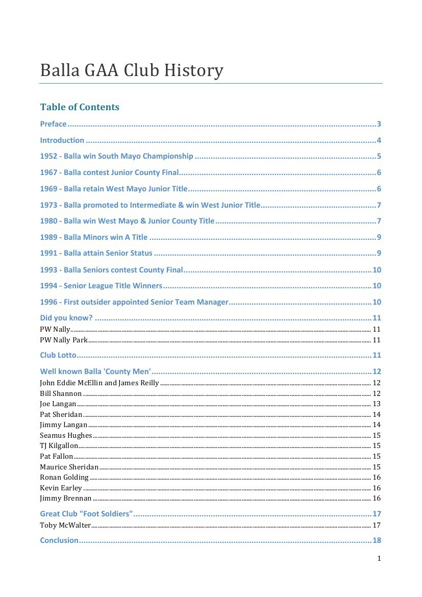 Balla GAA History 1.6 by Fergus Joyce - Flipsnack