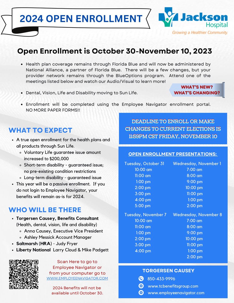 2024 Jackson Hospital Open Enrollment Flyer by Torgersen Causey - Flipsnack