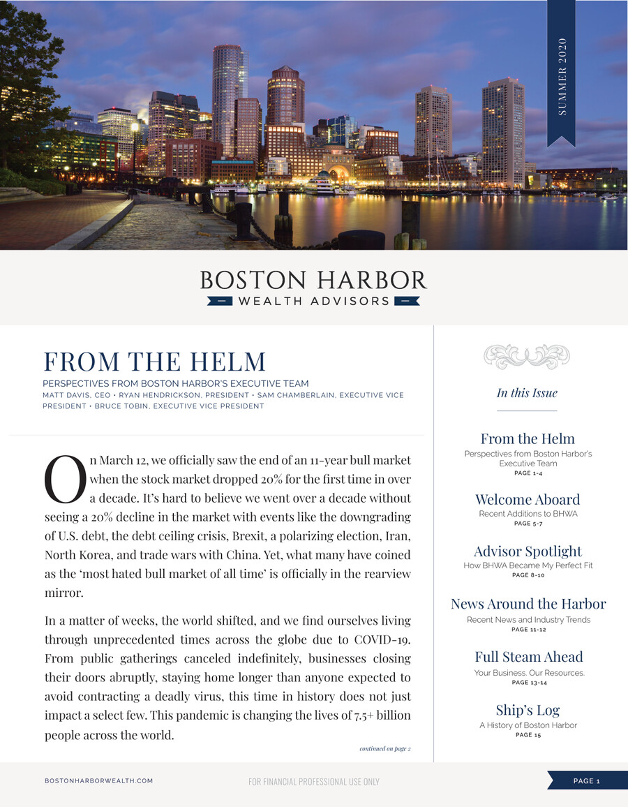 Boston Harbor Advisor Newsletter Summer 2020 by Boston... - Flipsnack