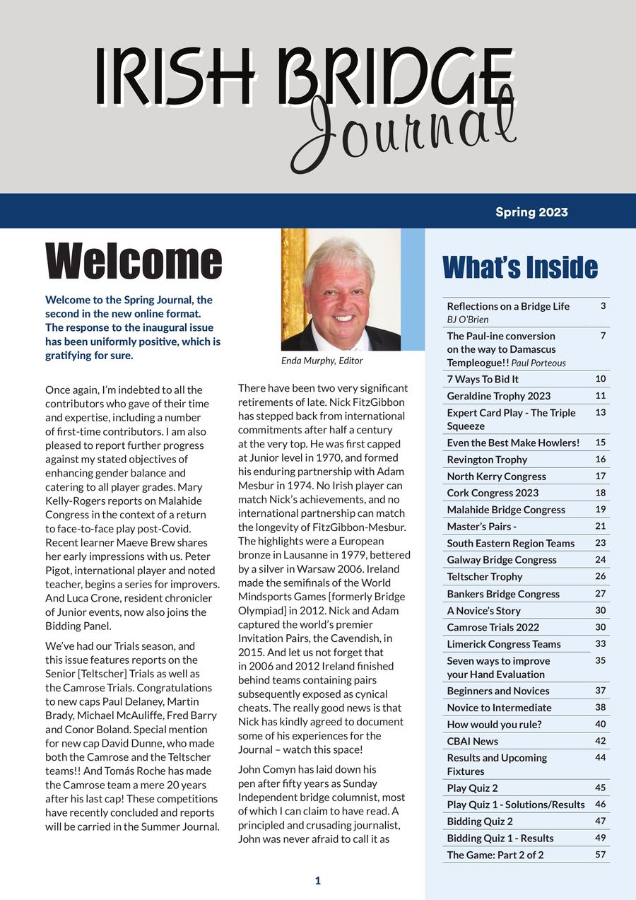 CBAI Bridge Journal Issue 2 by Sue - Flipsnack