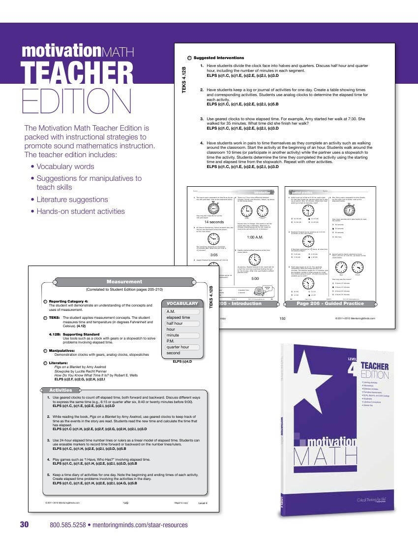 STAAR Motivation Math Level 4 TE by MentoringMinds - Flipsnack