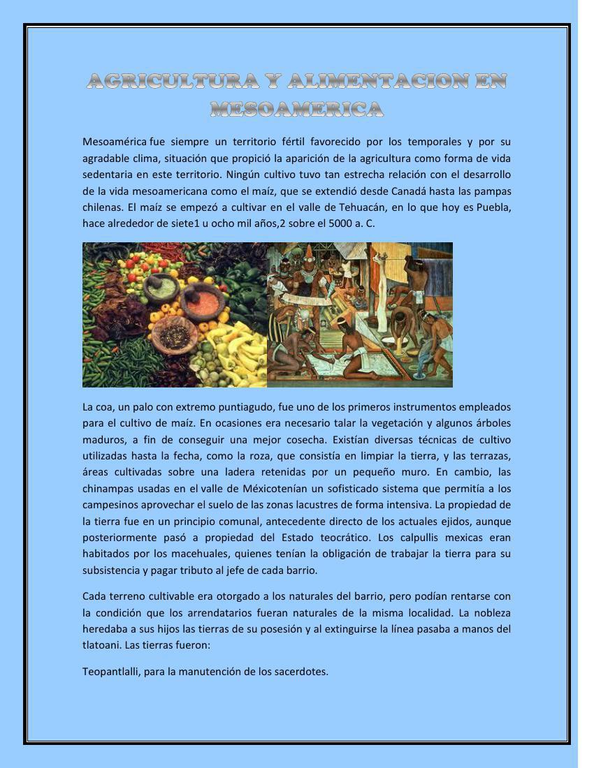 AGRICULTURA Y ALIMENTACION EN MESOAMERICA by laupa - Flipsnack
