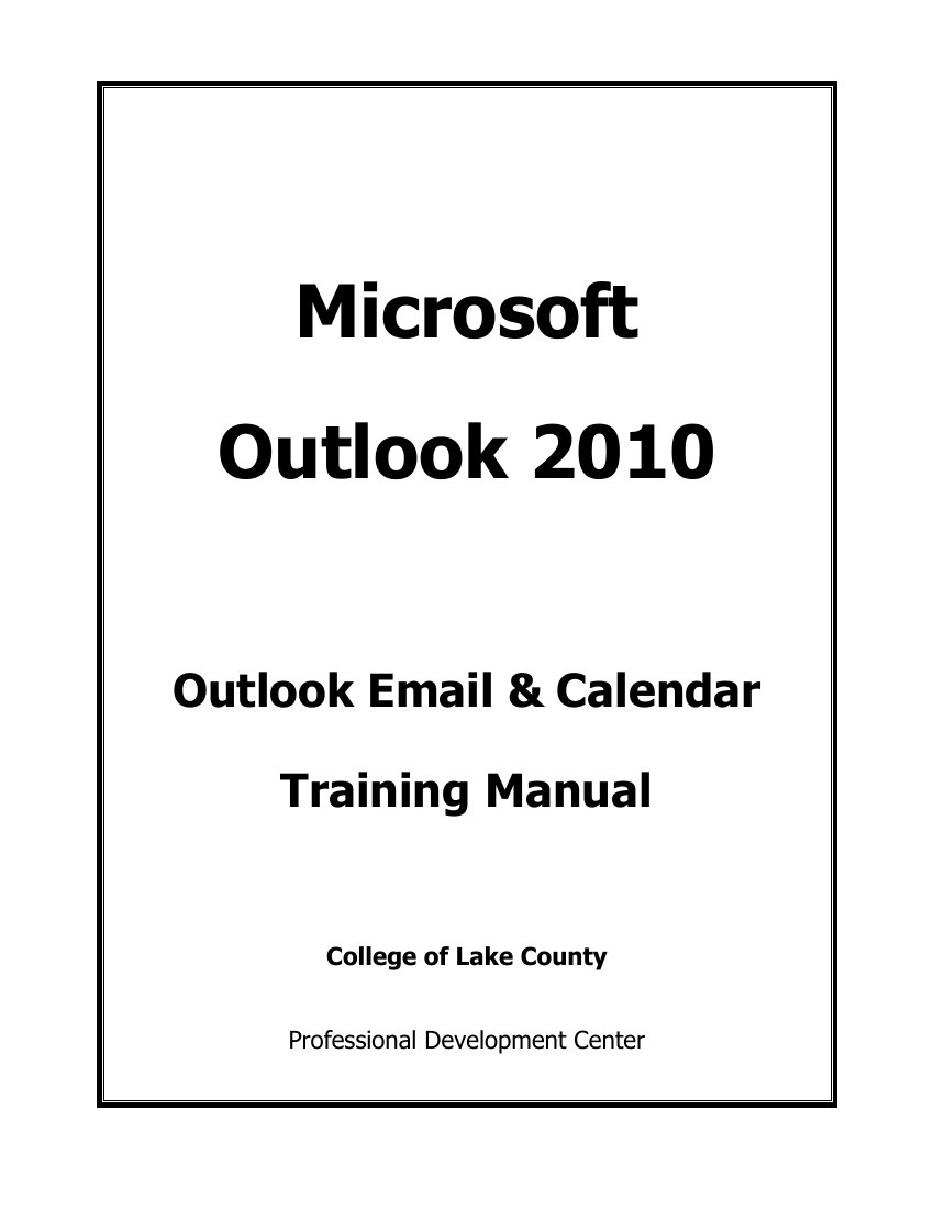 Microsoft Outlook 2010 Training Manual by Nancy Burce - Flipsnack