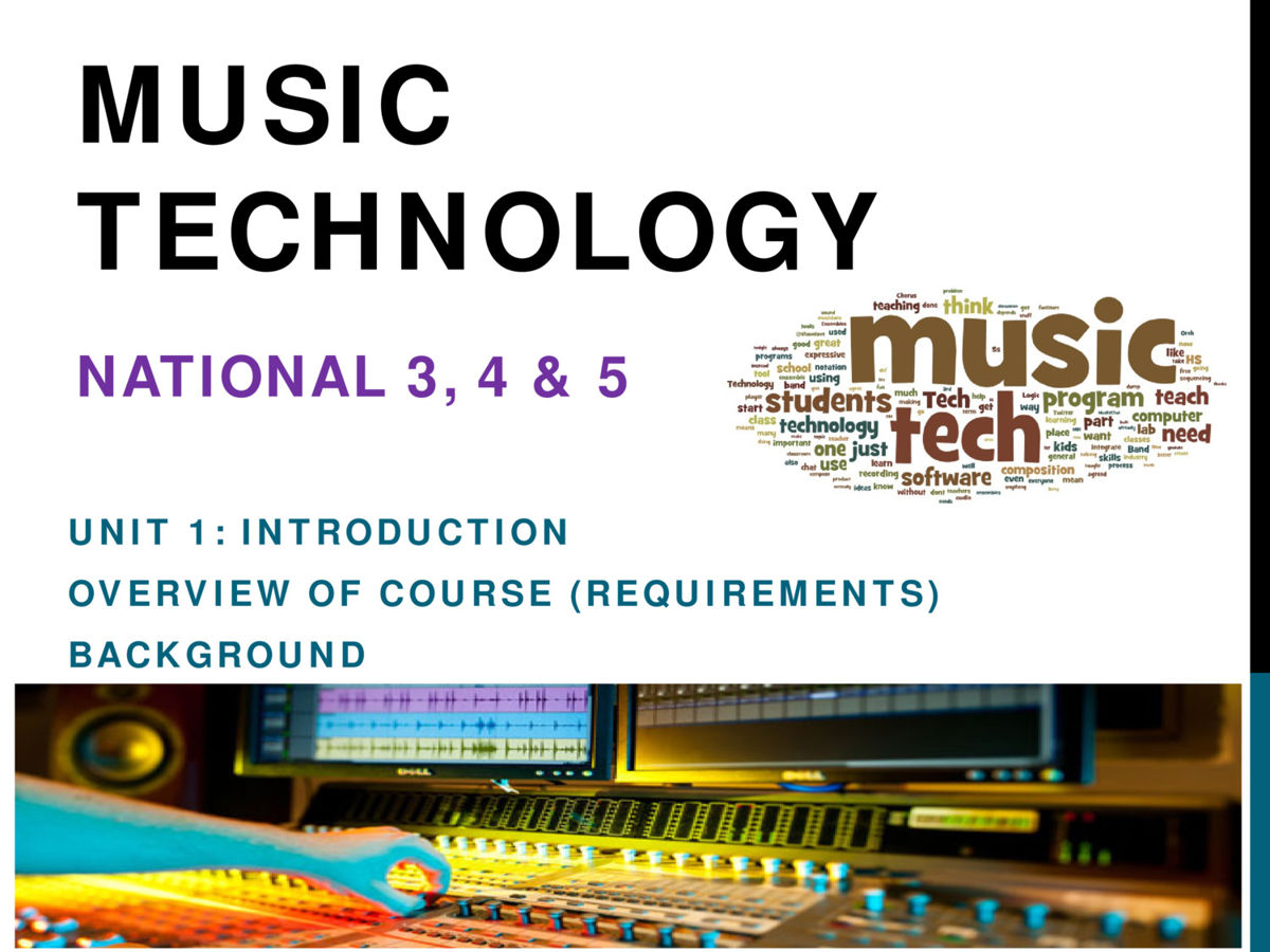Music Technology - Unit 1 Introduction PPT by Heather Rhodes - Flipsnack