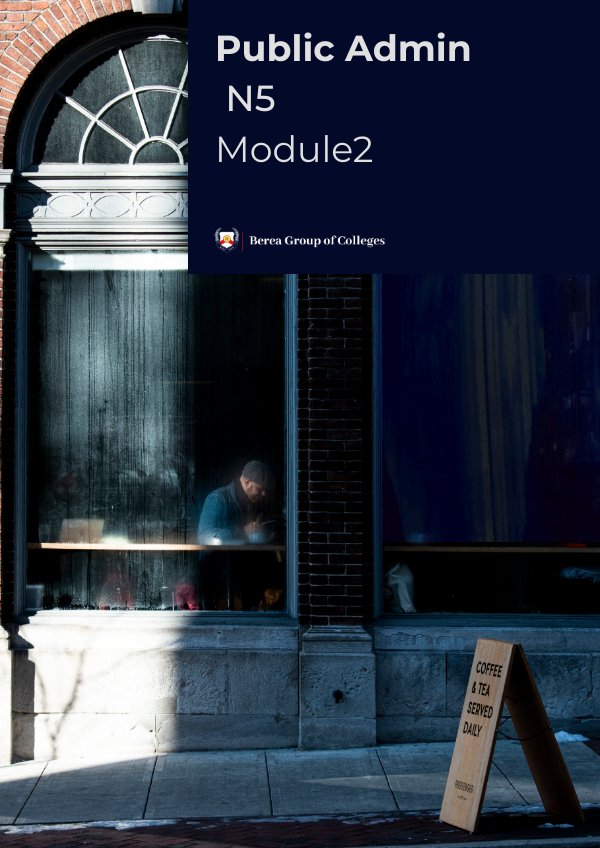 Public Admin N5 Module 2 by E-Publishing - Flipsnack