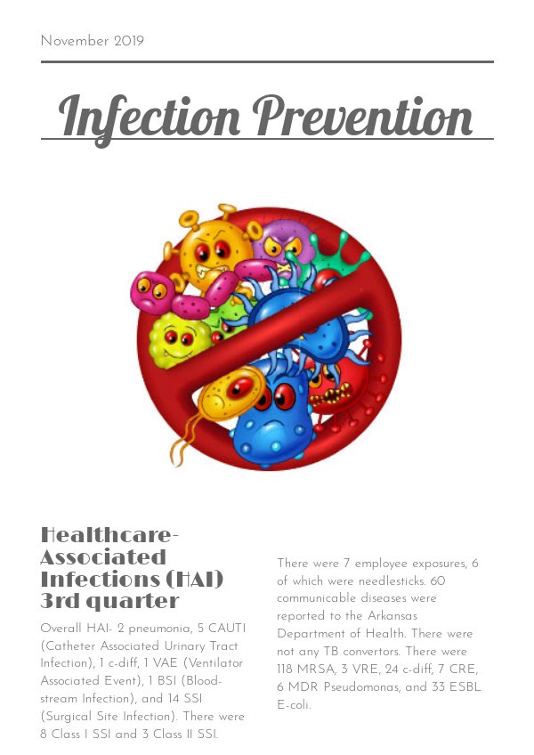 Infection Prevention Newsletter November by Baxter... - Flipsnack