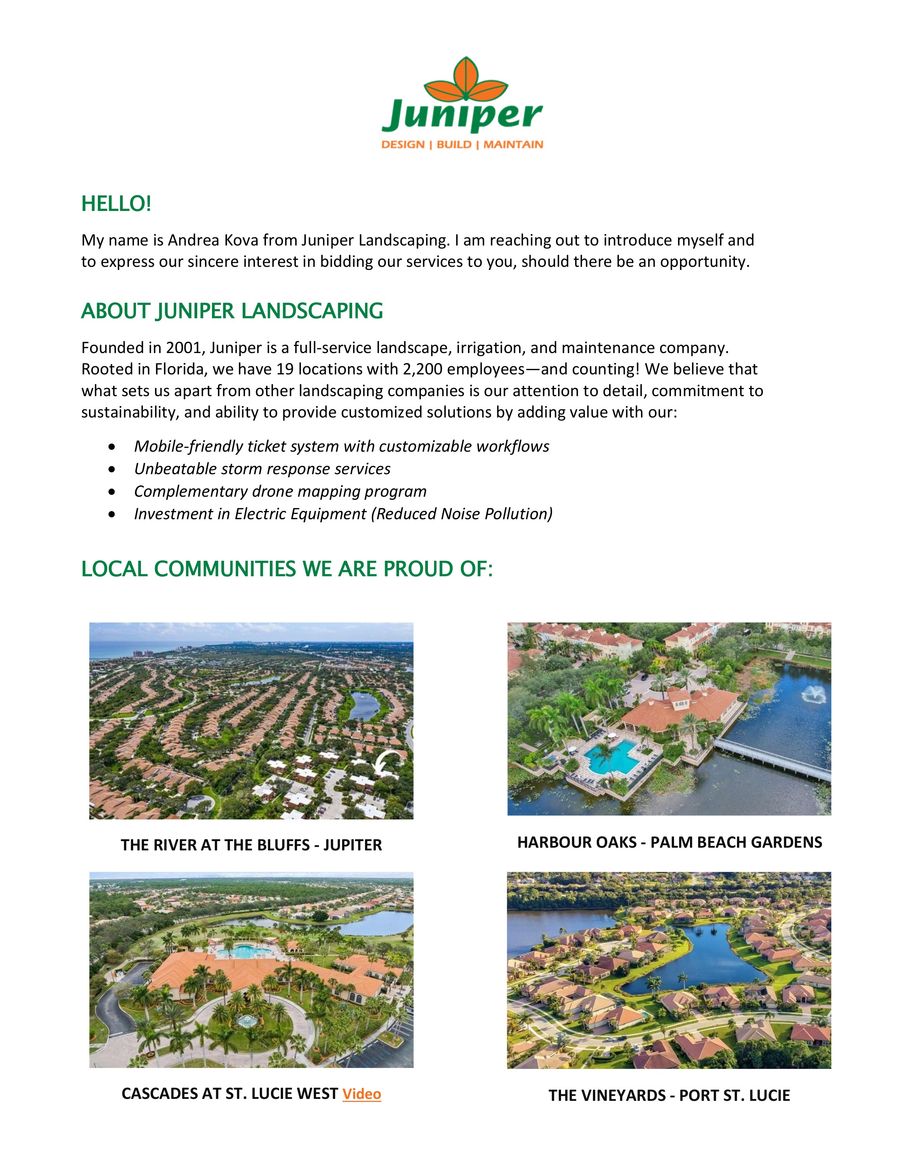 Juniper Intro & Property List from Andrea by Juniper - Flipsnack