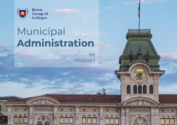 Municipal Administration N6 Module 1 by E-Publishing - Flipsnack