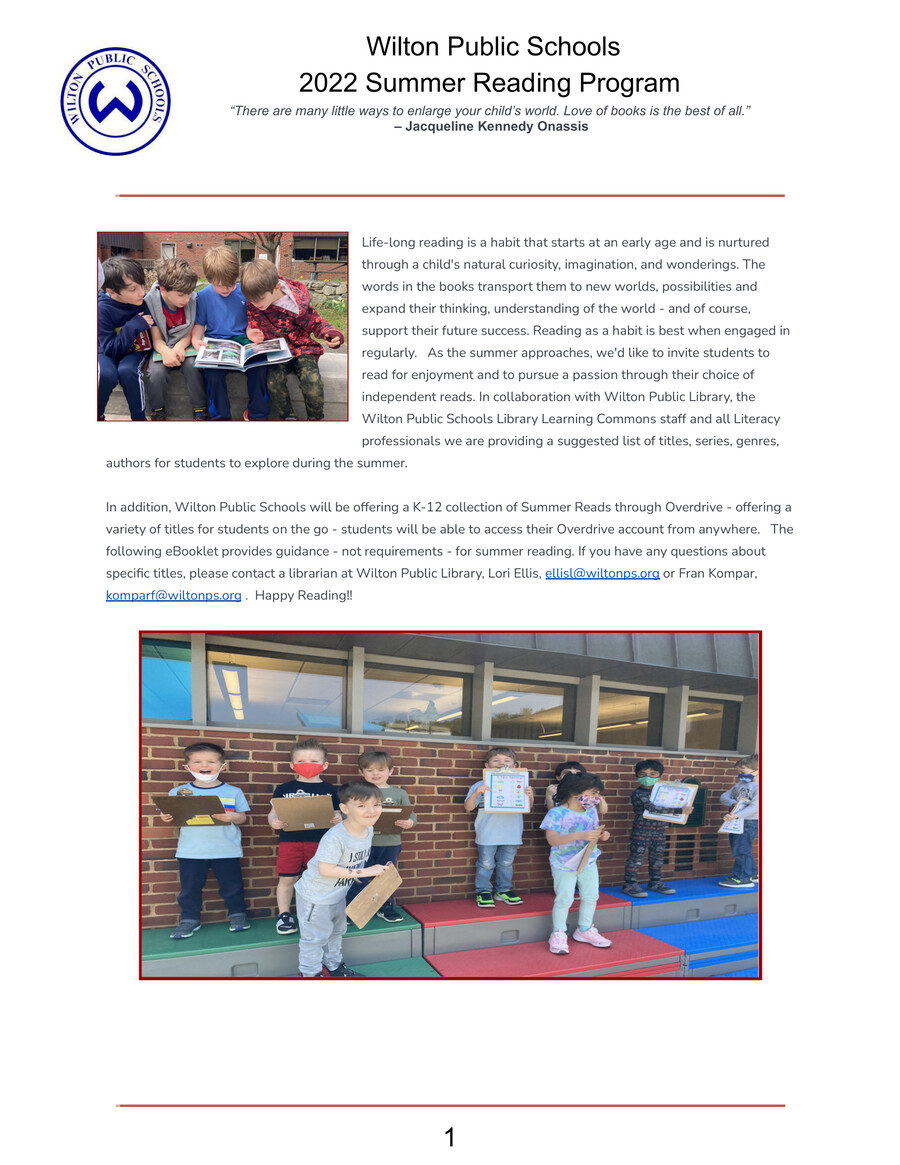 2022 WPS Summer Reading Program by Fran Kompar - Flipsnack