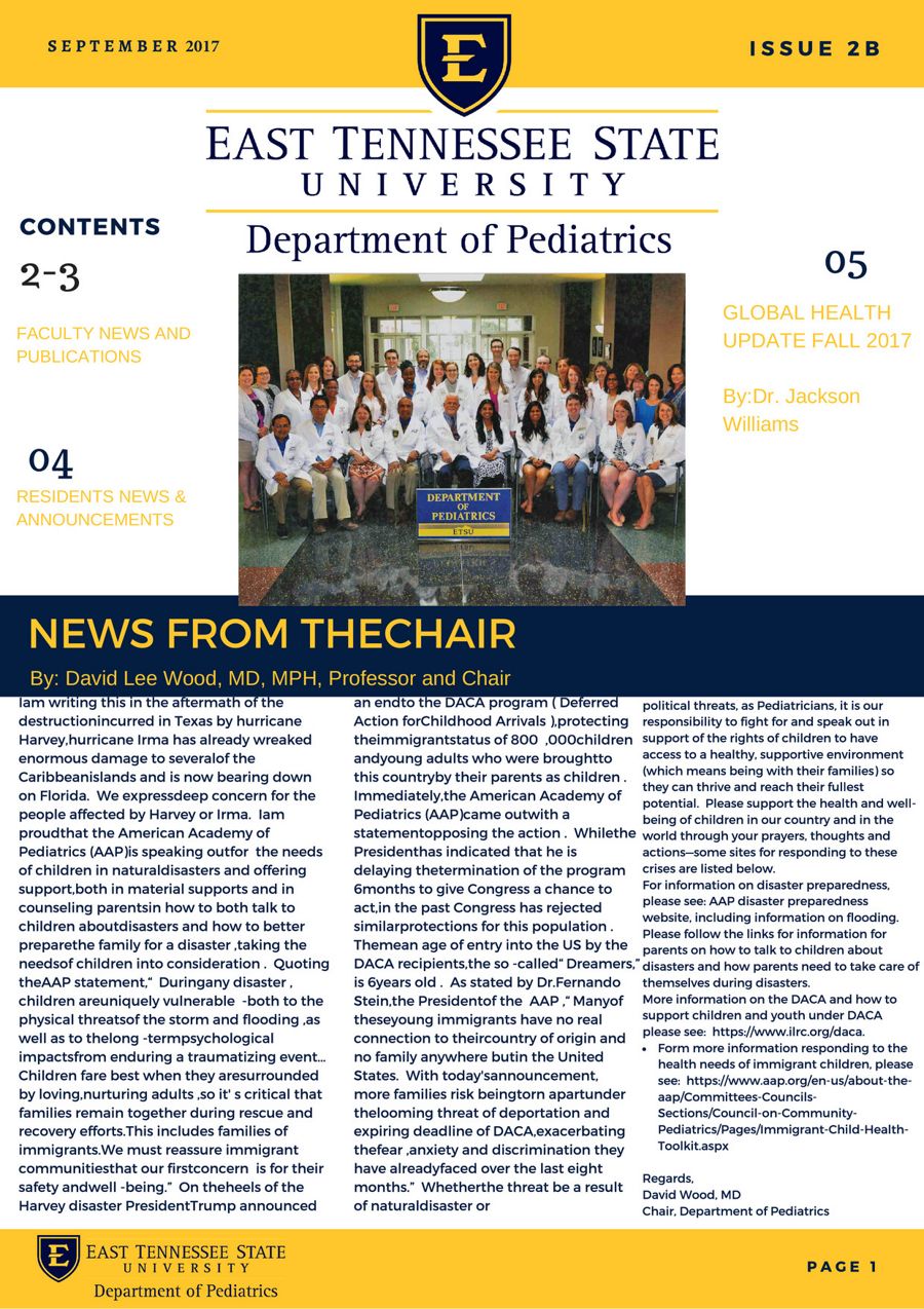 ETSU Pediatrics September Newsletter by F98BAC8A9F7 - Flipsnack