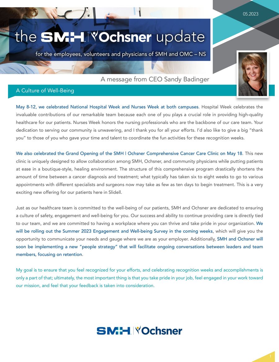 The SMH I Ochsner Update May 2023... - Flipsnack