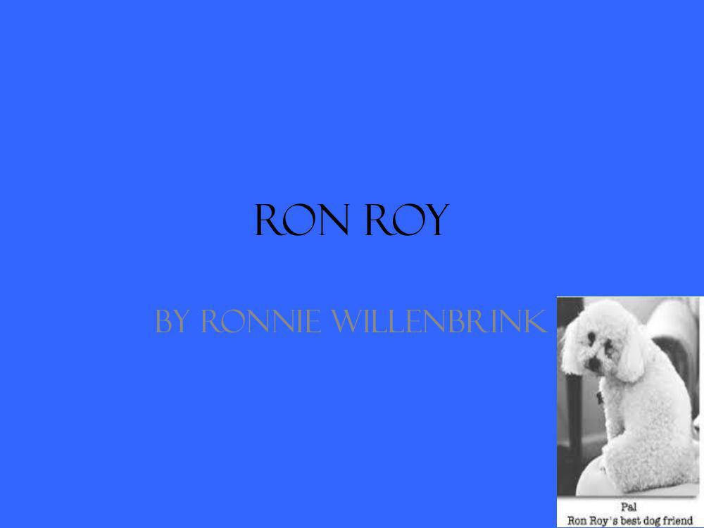 Ron Roy by ronaldwillenbrink - Flipsnack