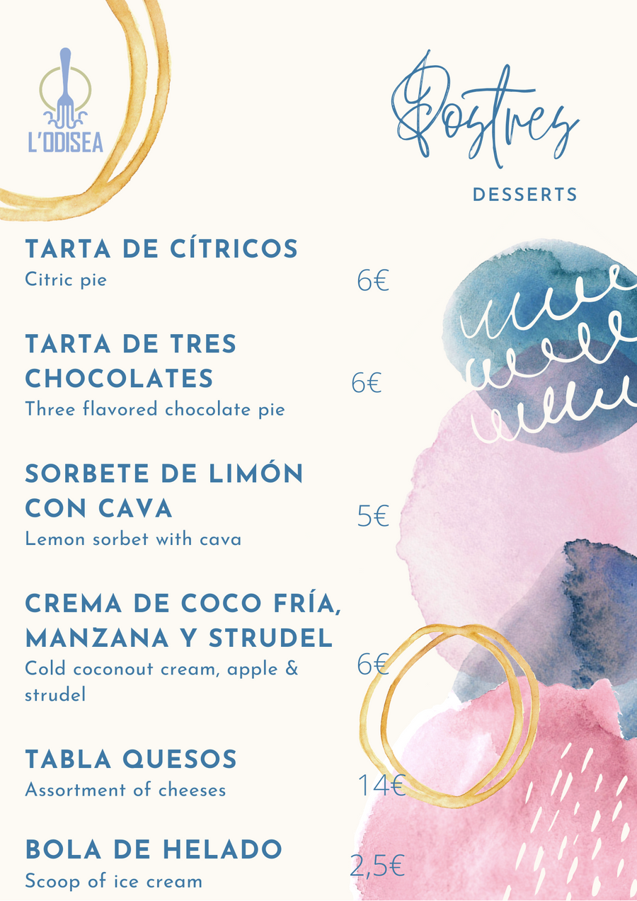 Carta de Postres / Dessert menu by... - Flipsnack