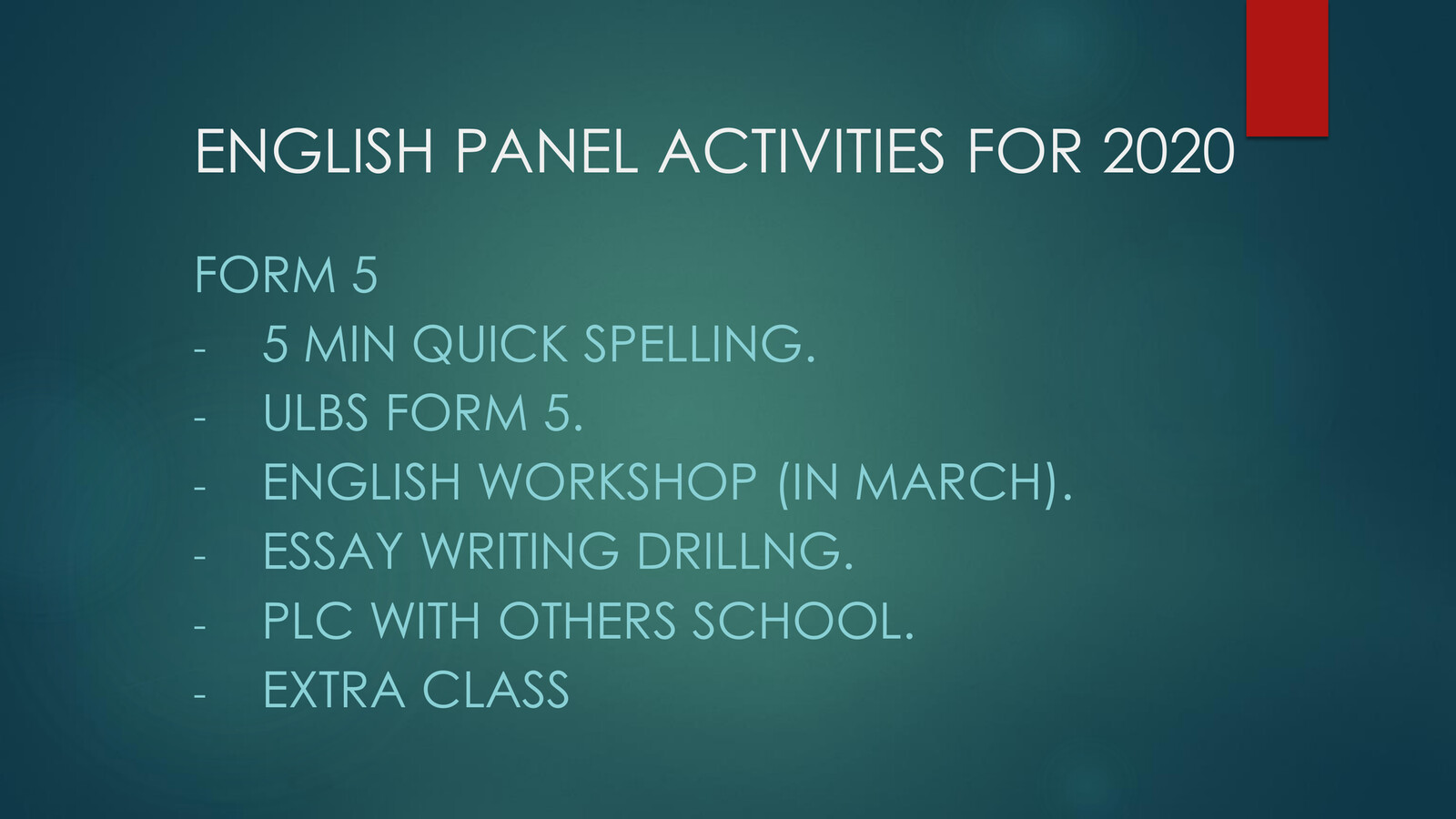 ENGLISH PANEL ACTIVITIES FOR 2020 by FAZLIYATON... - Flipsnack