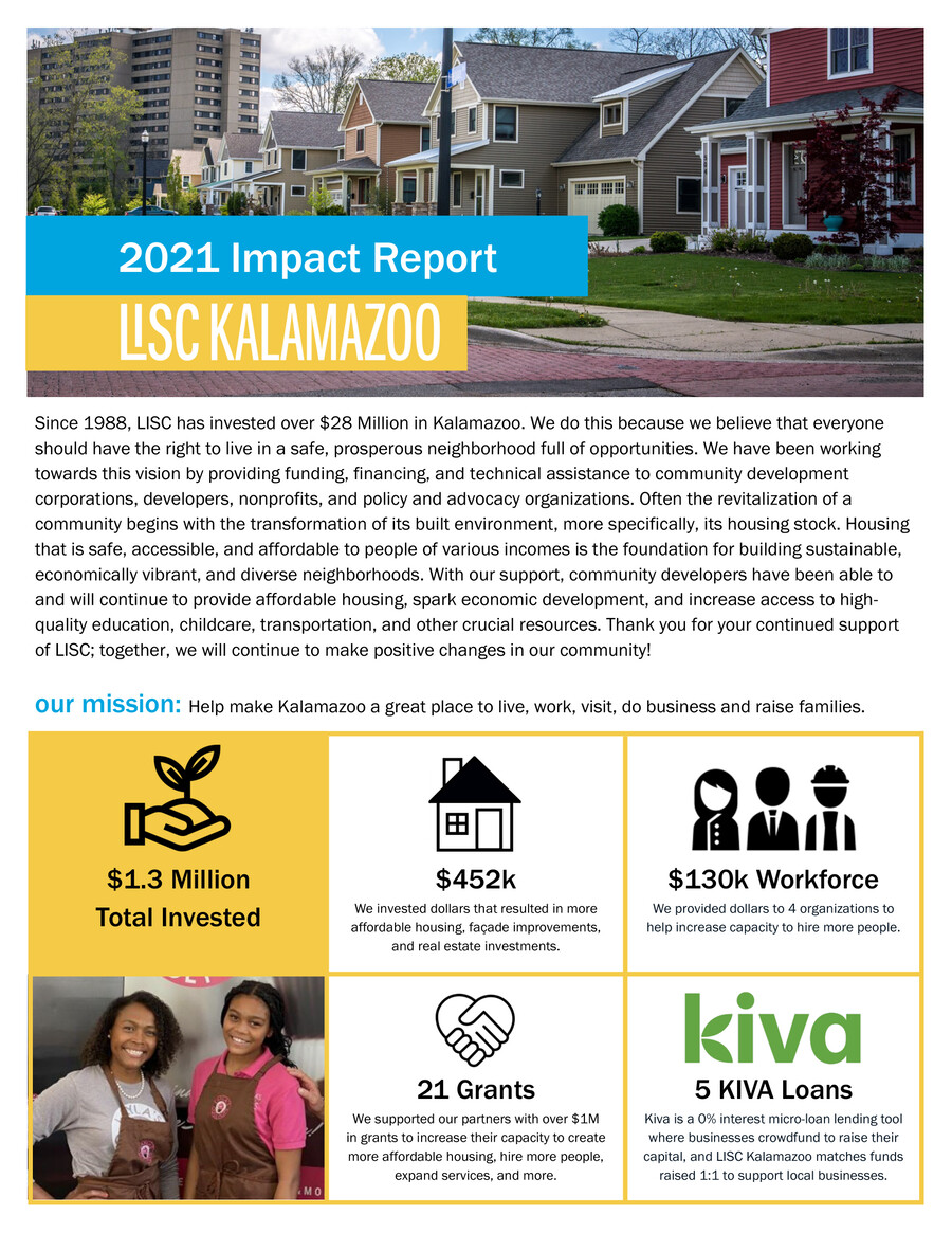 LISC Kalamazoo Impact Report 2021 by LISC Kalamazoo - Flipsnack