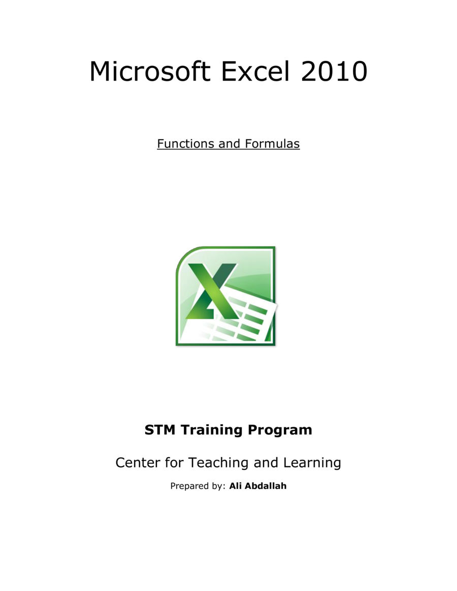 introduction to excel functions by SABELO... - Flipsnack