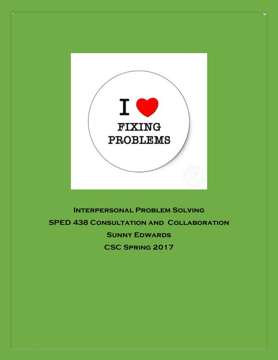 Interpersonal Problem Solving by sunnye - Flipsnack