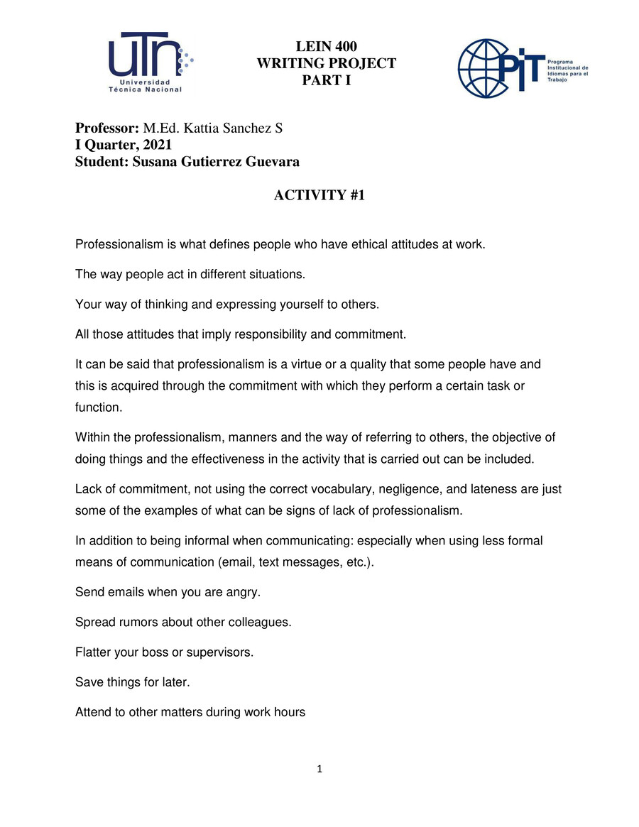 WRITING PROYECT FORMAT by EILYN... - Flipsnack