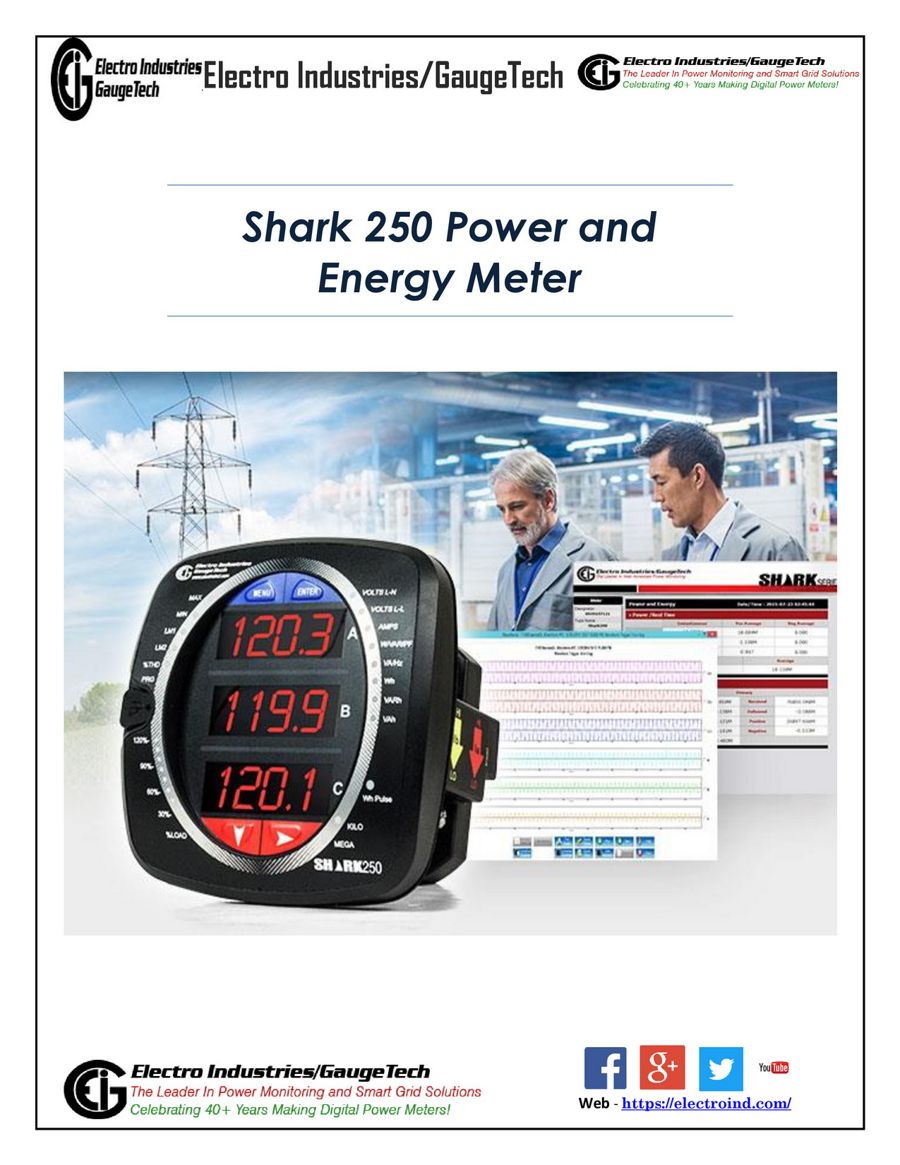 Shark 250 Power and Energy Meter - PDF by Electro Industries - Flipsnack