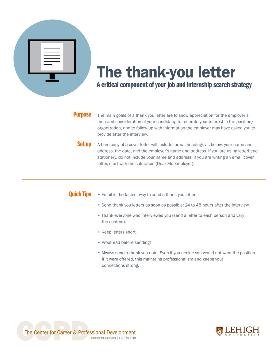 Thank You Letter Guide by Center for Career & Profe... - Flipsnack