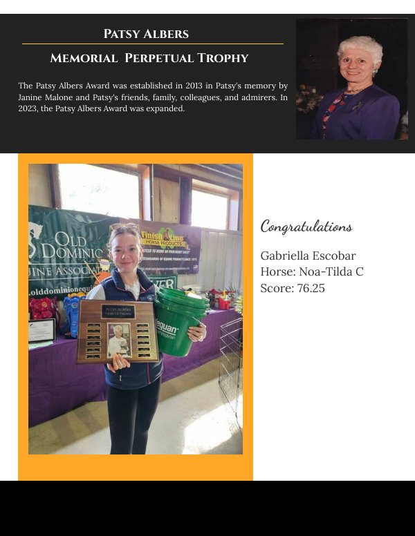 Patsy Albers Perpetual Trophy by nancy Dressage doody - Flipsnack