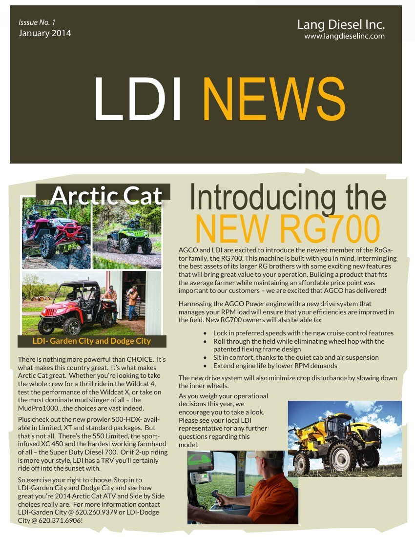 newnewsletter 8.5 x 11 by Lang Diesel Inc - Flipsnack