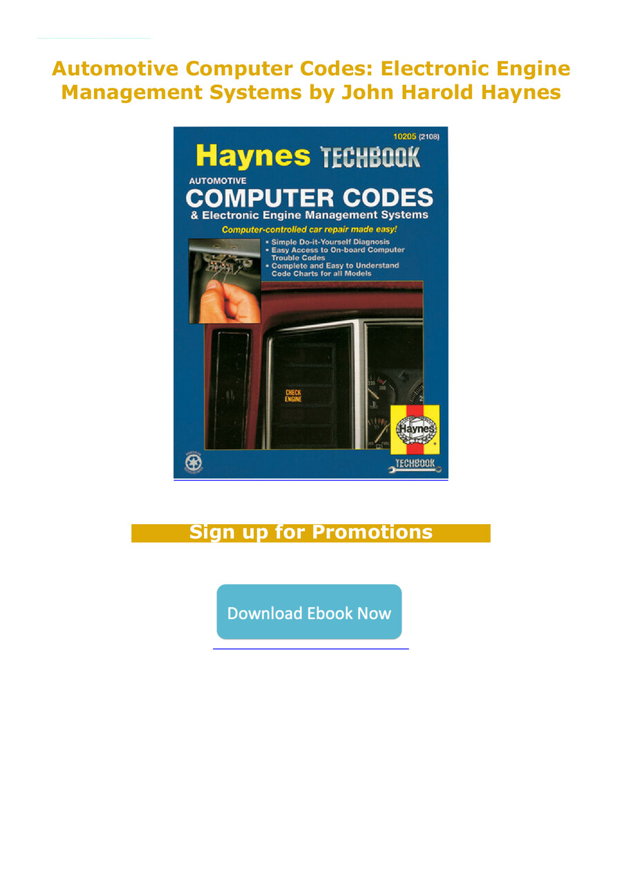 Automotive Computer Codes: Electronic Engine Management Systems by ...