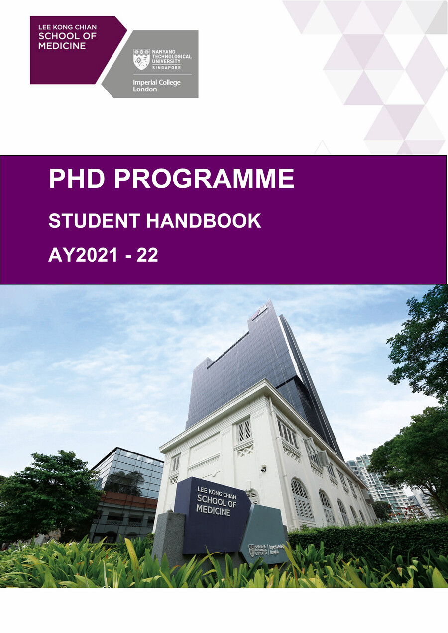 PhD Programme Student Handbook by NTU