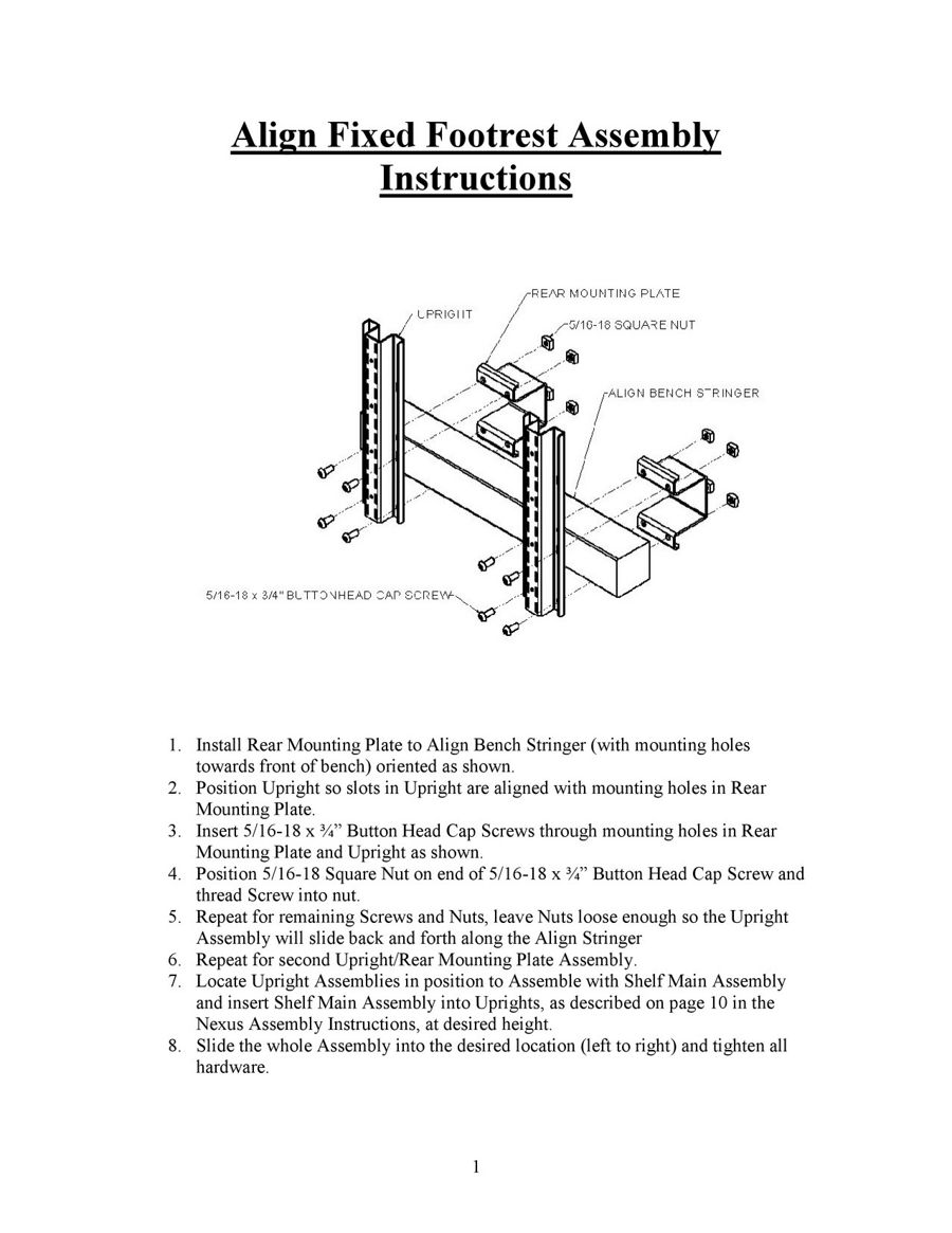 Align® Fixed Footrest Assembly Instructions | LISTA by Smart Storage ...