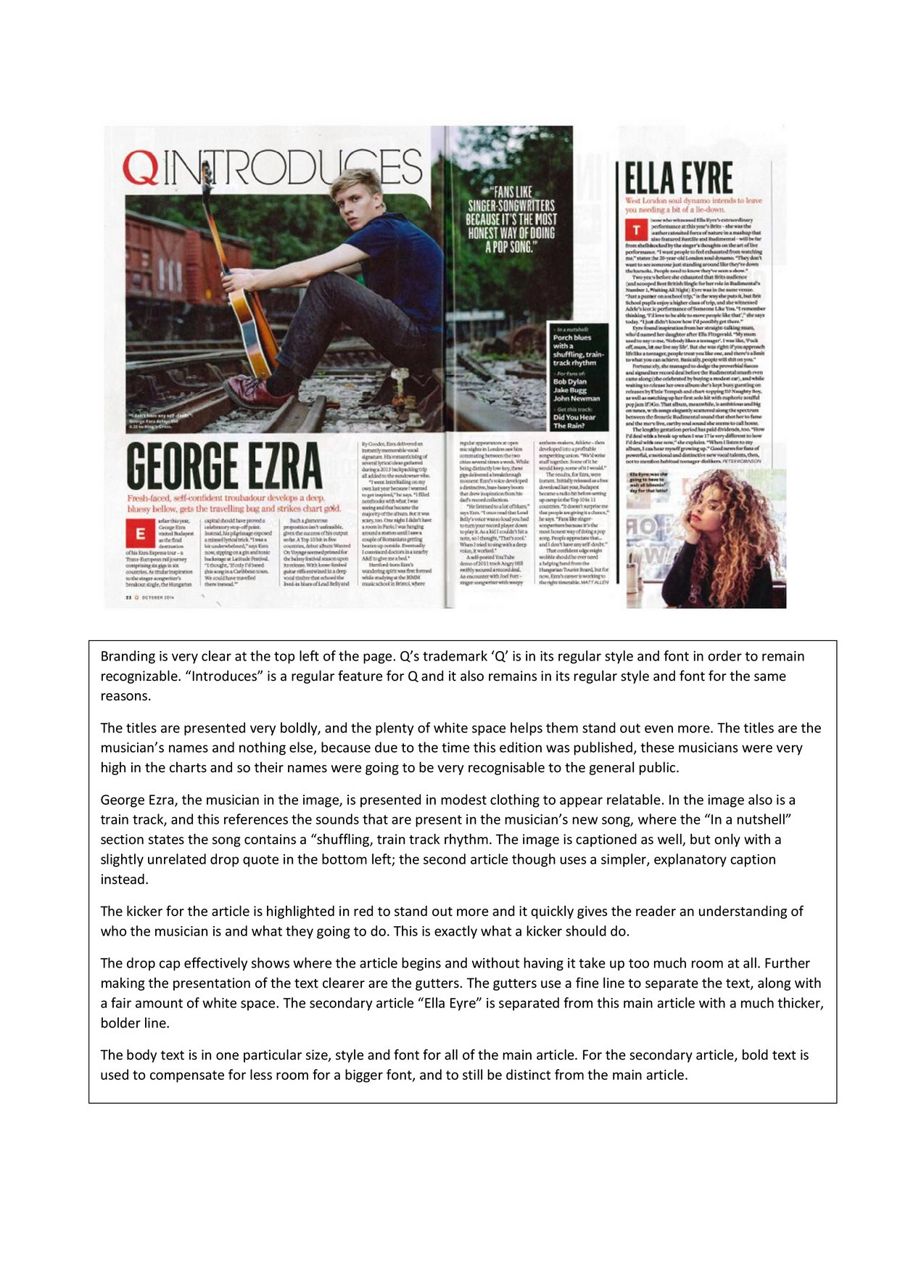 Music Feature article - Textual analysis by Ethan Stapley - Flipsnack