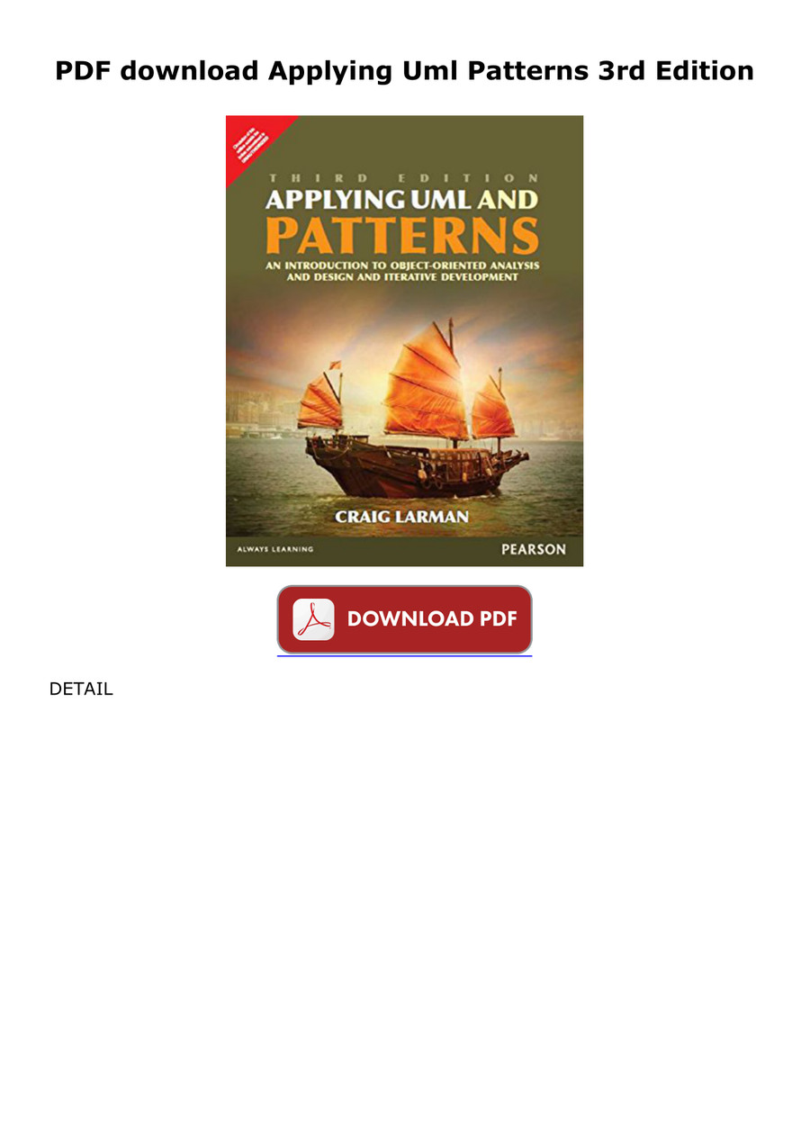 PDF download Applying Uml Patterns 3rd Edition by torp - Flipsnack