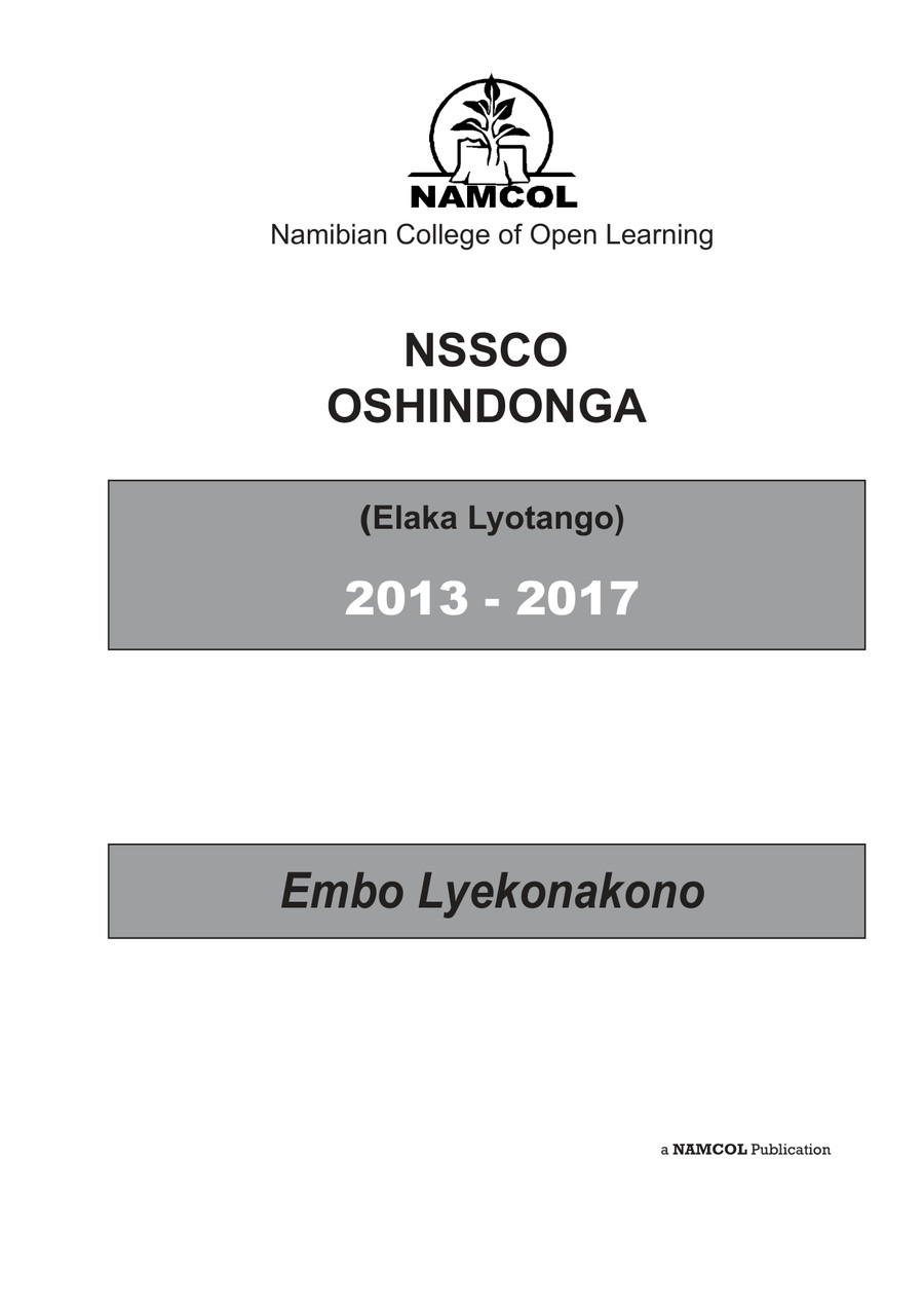 NSSCO Oshidonga 1st L Exam Booklet 2018 by dean dundas - Flipsnack