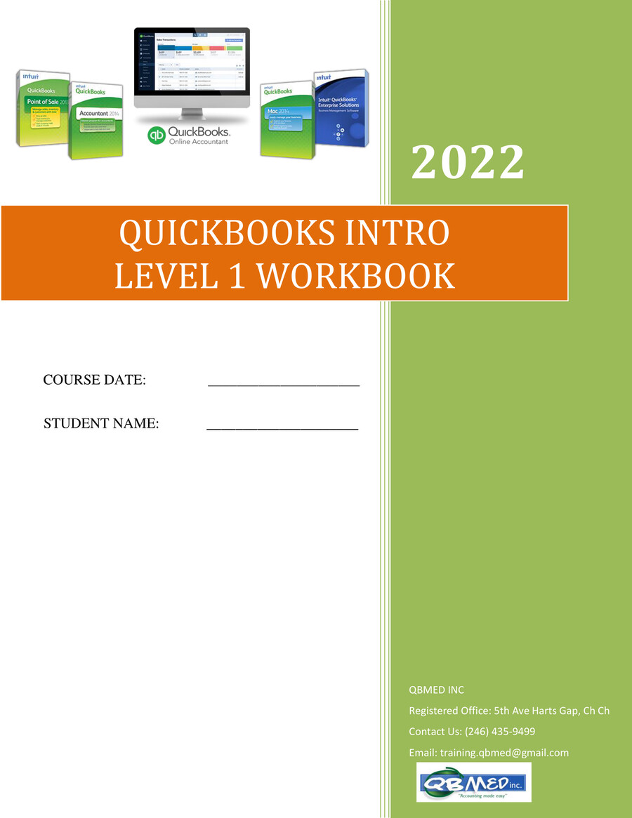 QuickBooks Level 1 Intro Work Book Sep 2022 by Evelyn Watts - Flipsnack