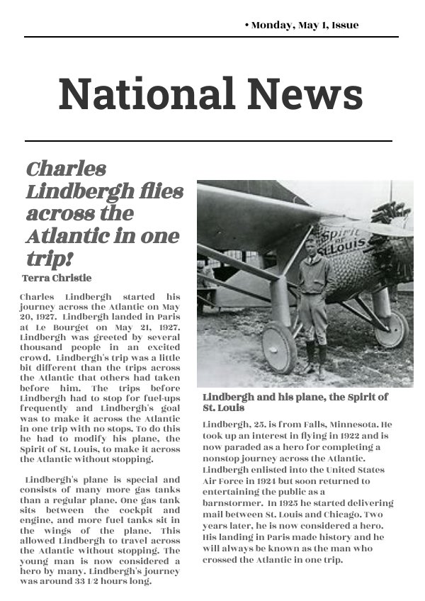 1920s Newspaper Assignment by Terra - Flipsnack